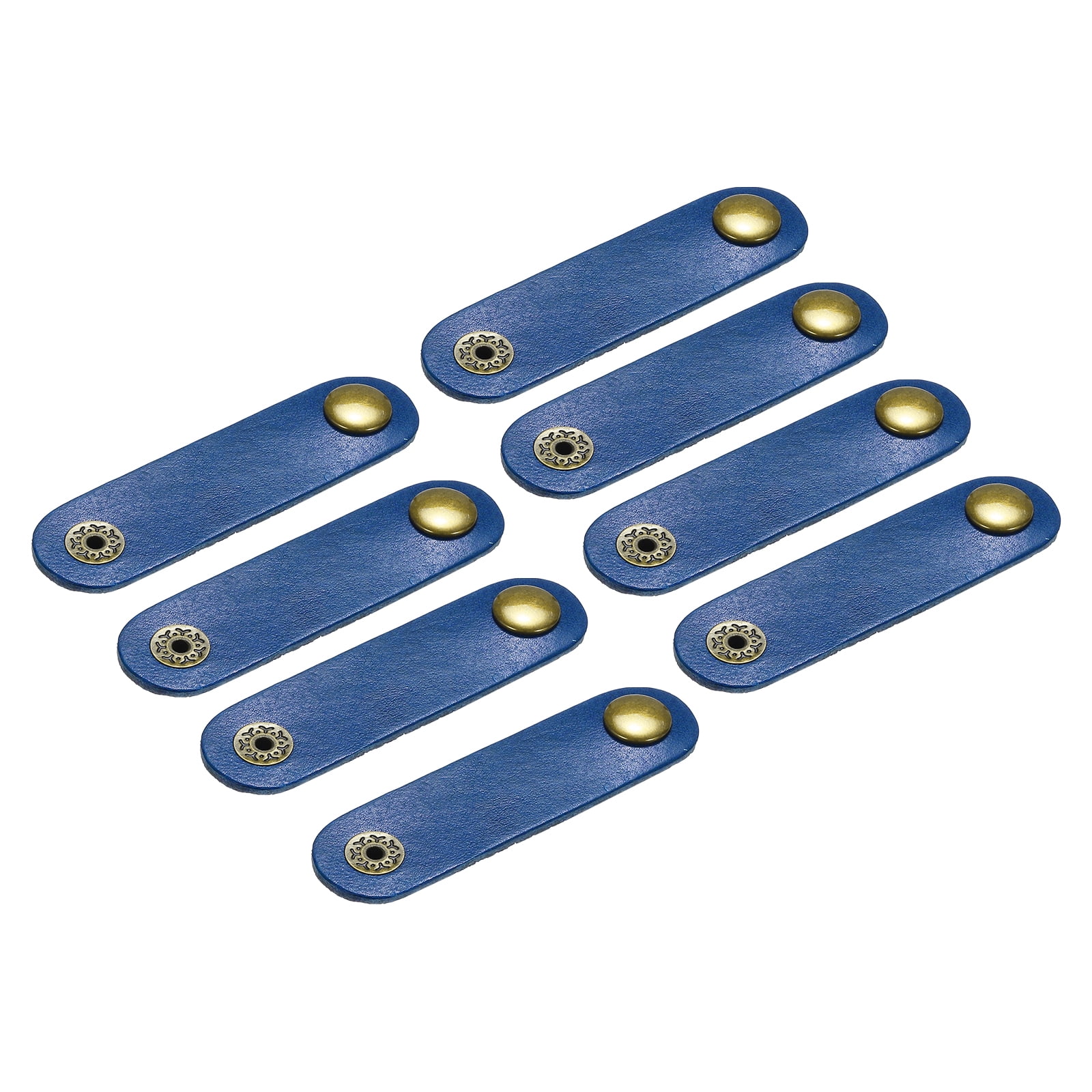 8Pcs Leather Cable Straps Cord Organizer 80x20mm Cable Ties Elastic ...