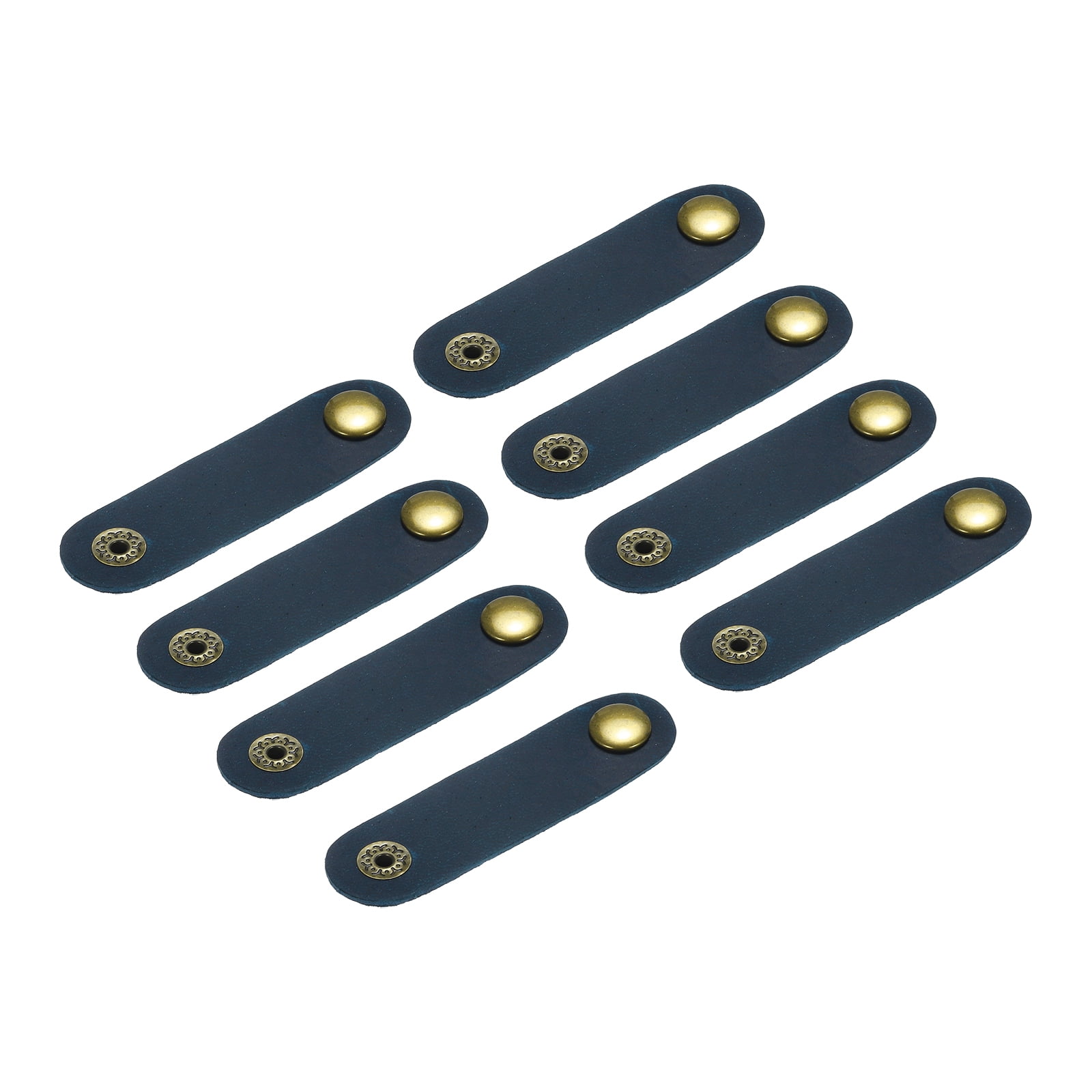 8Pcs Leather Cable Straps Cord Organizer 80x20mm Cable Ties Portable ...