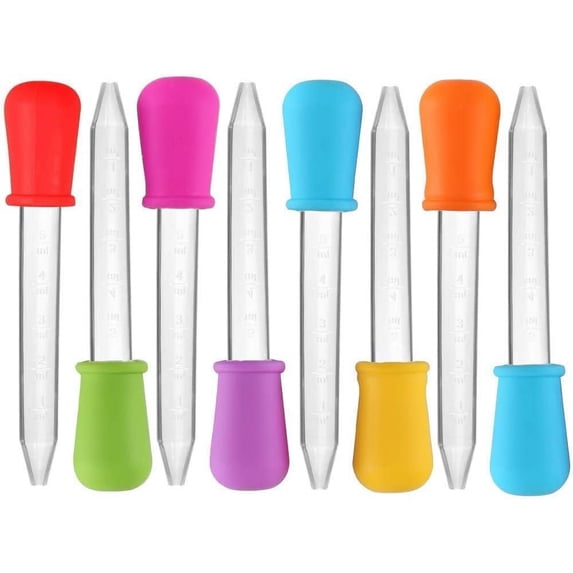 8Pcs Liquid Droppers Silicone 5ml Clear Liquid Medicine Eye Dropper ...
