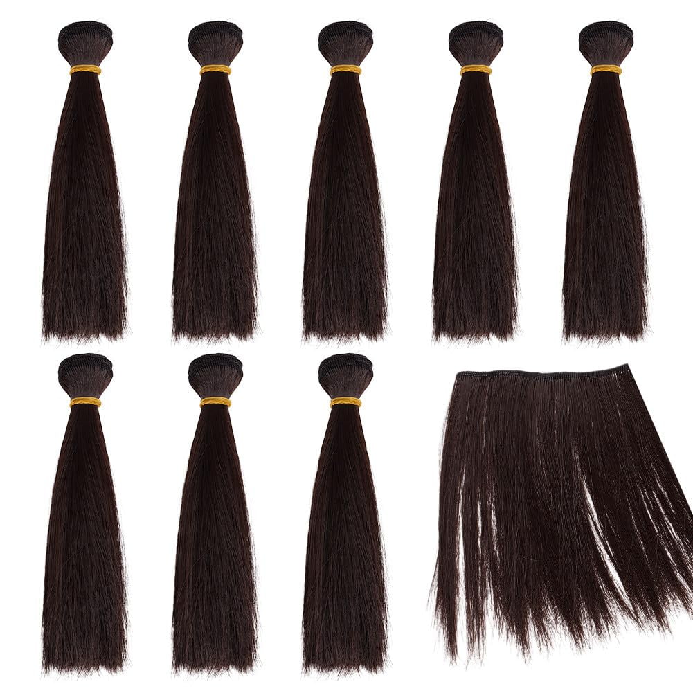 8Pcs Long Straight Wigs Black Wig Hair Replacement Wigs for Making Arts ...