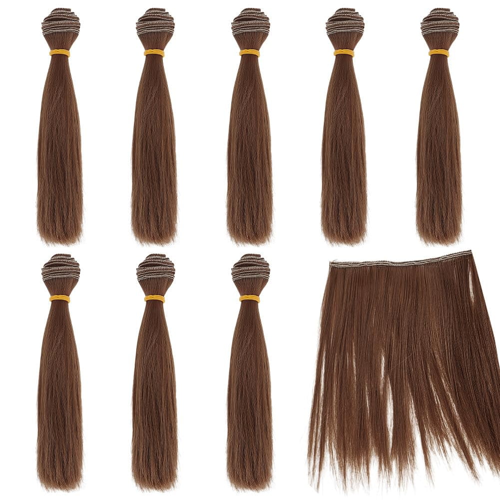 8Pcs Long Straight Wigs Camel Wig Hair Replacement Wigs for Making Arts ...