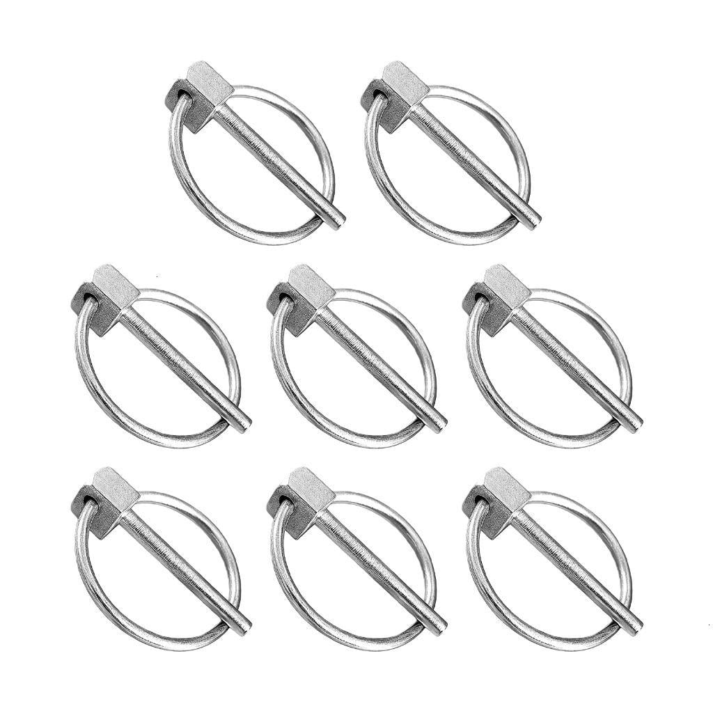 8Pcs Lynch Pin Round Safety Pin Fastener Stainless Steel Shafts Locking ...