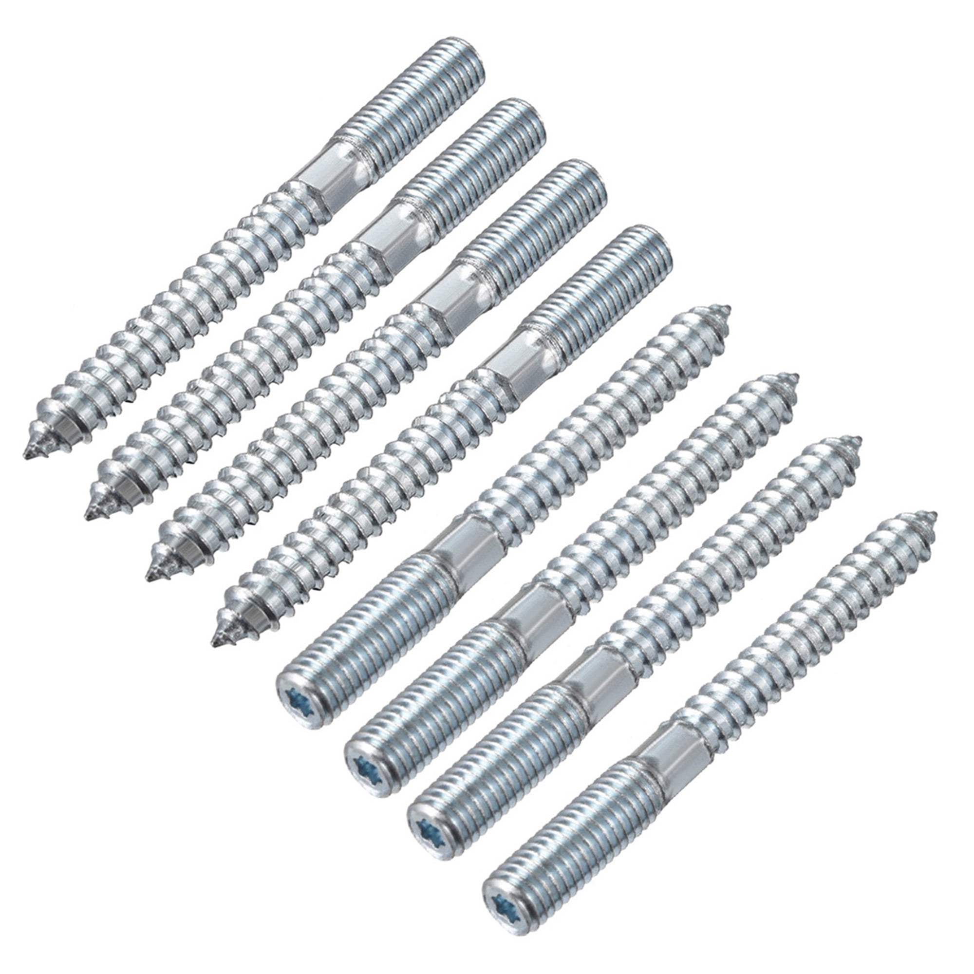 8Pcs M10x100mm Hanger Bolt Double Headed Bolt Self-Tapping Screw ...