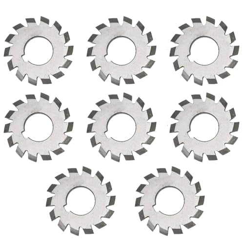 8Pcs M2 Involute Gear Cutters for Milling Machine High Speed Steel Disk ...