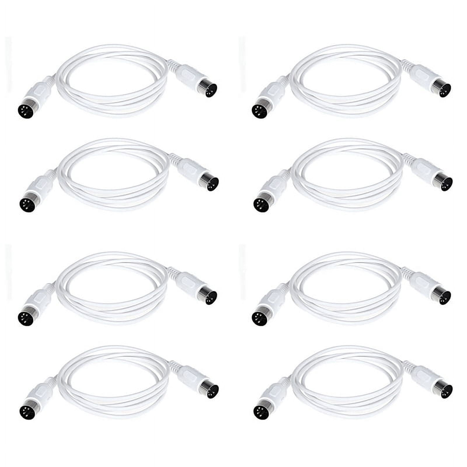 8Pcs MIDI Extension Cable 5 Pin Male to 5 Pin Male Electric Piano ...