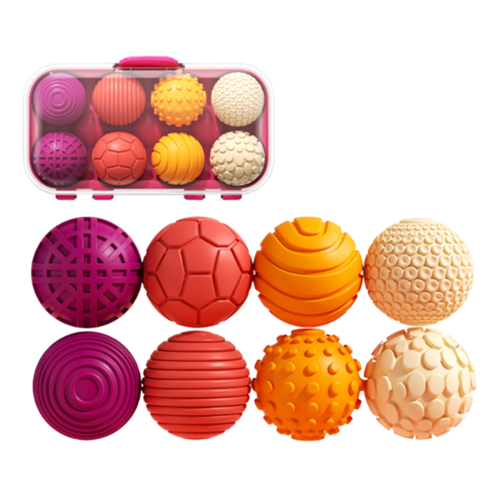 8Pcs Magnetic Sensory Silicone Balls Stress Relief Toys for Adults ...