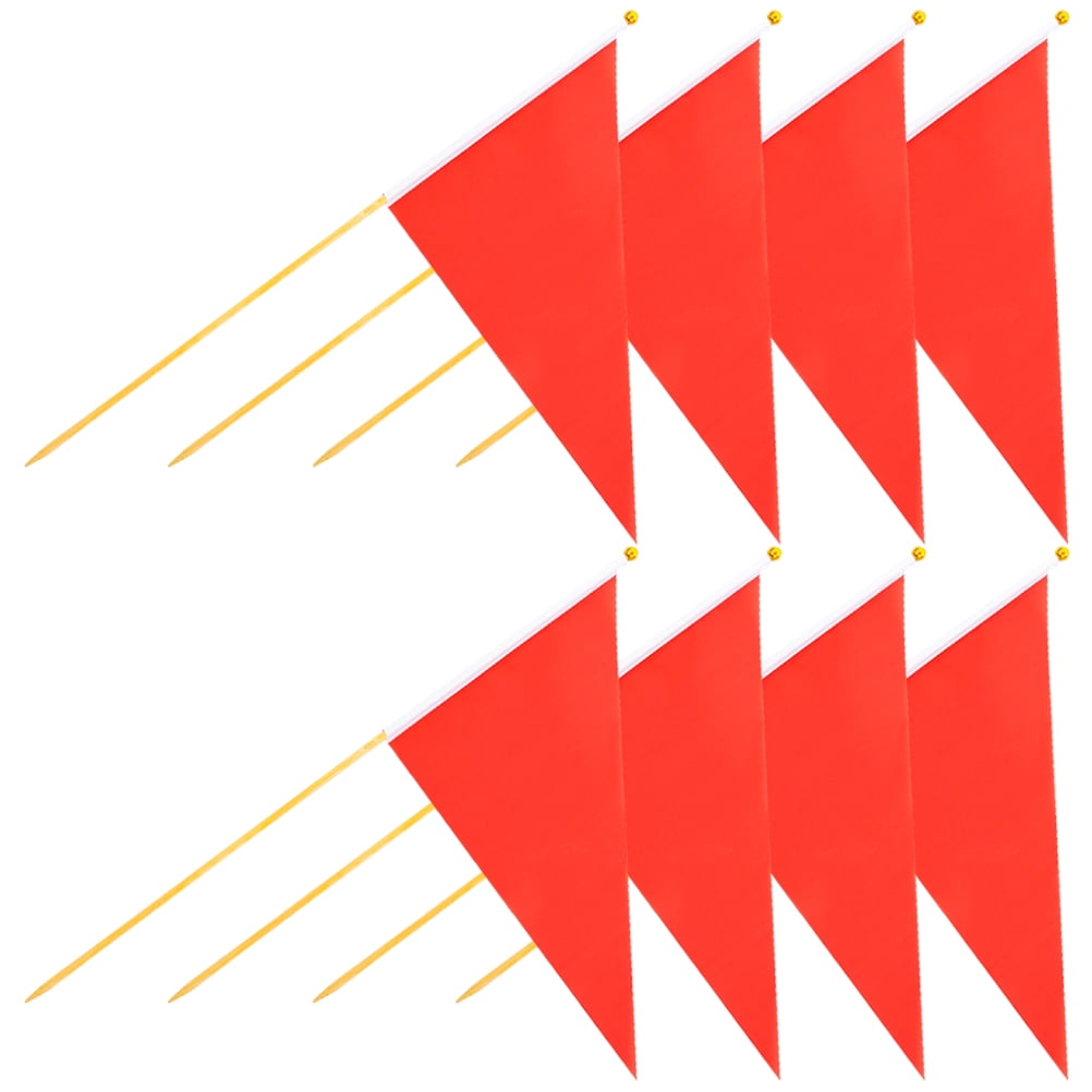 8Pcs Marking Flags Garden Lawn Marking Flags Construction Triangle ...