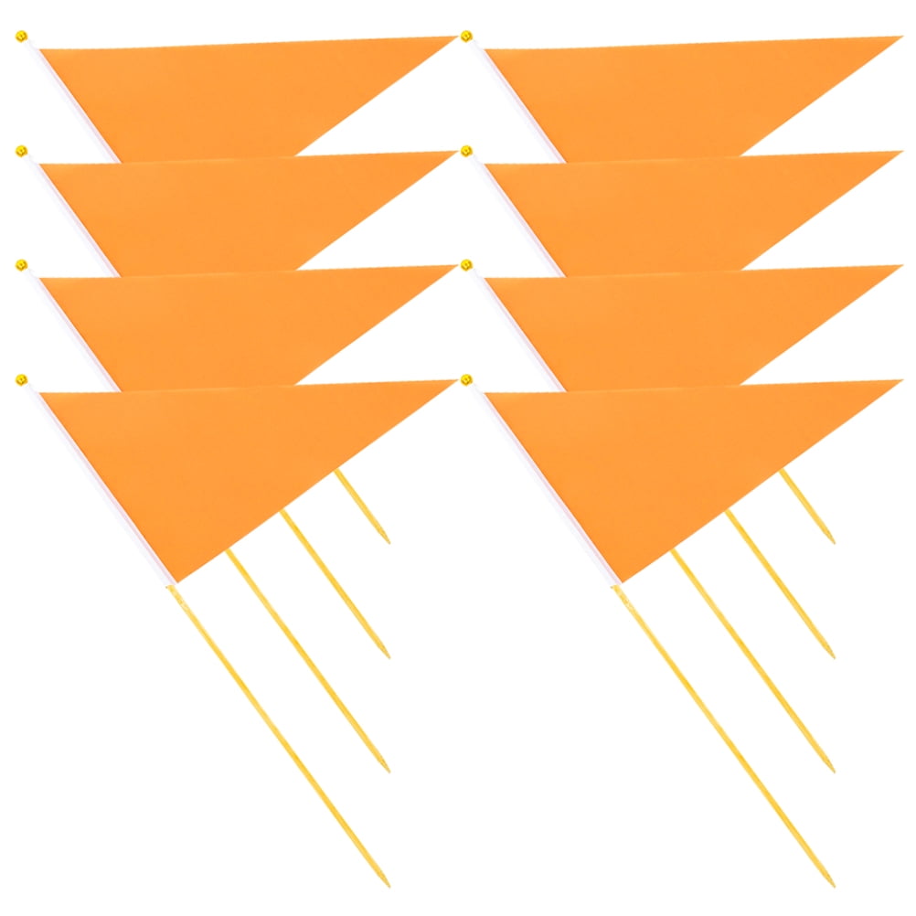 8Pcs Marking Flags Garden Lawn Marking Flags Construction Triangle ...