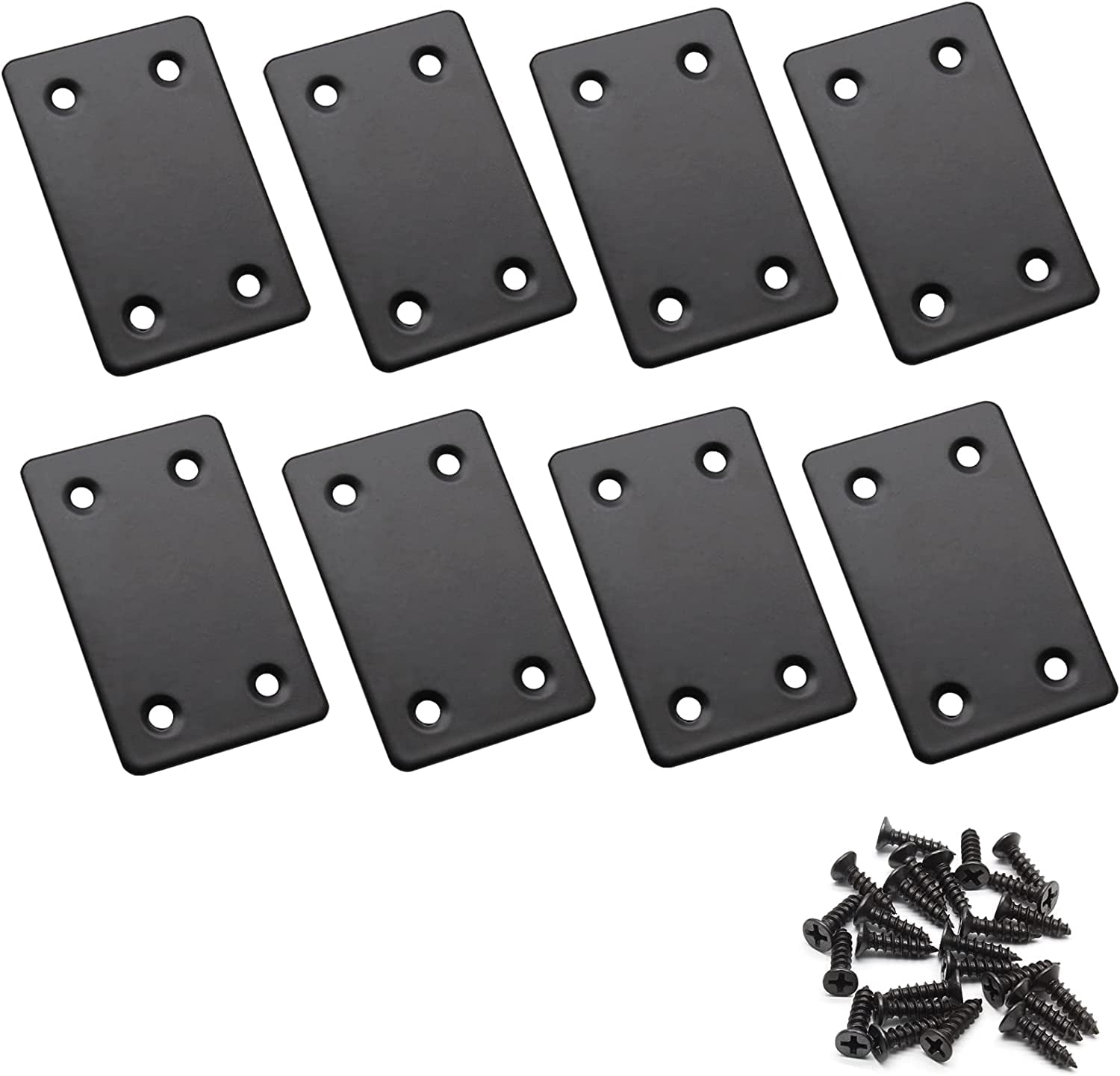 8Pcs Mending Plate Stainless Steel Straight Brace Brackets 1.5" x 2.36 ...