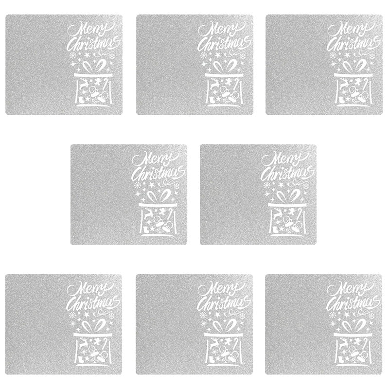 8Pcs Merry Christmas Cards, Shining Silver Card Assortment for Boys and ...
