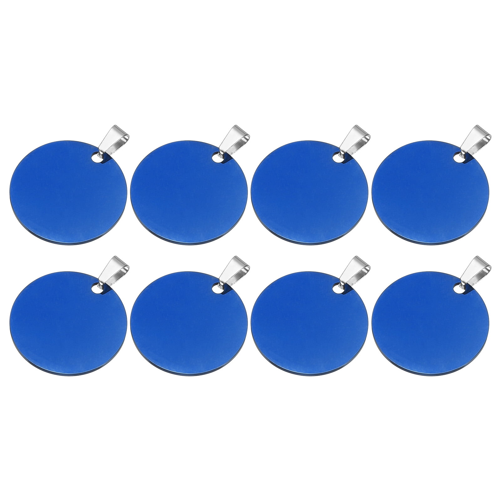 8Pcs Metal Stamping Blanks, 30mm Round Stamping Name Tags Stainless ...