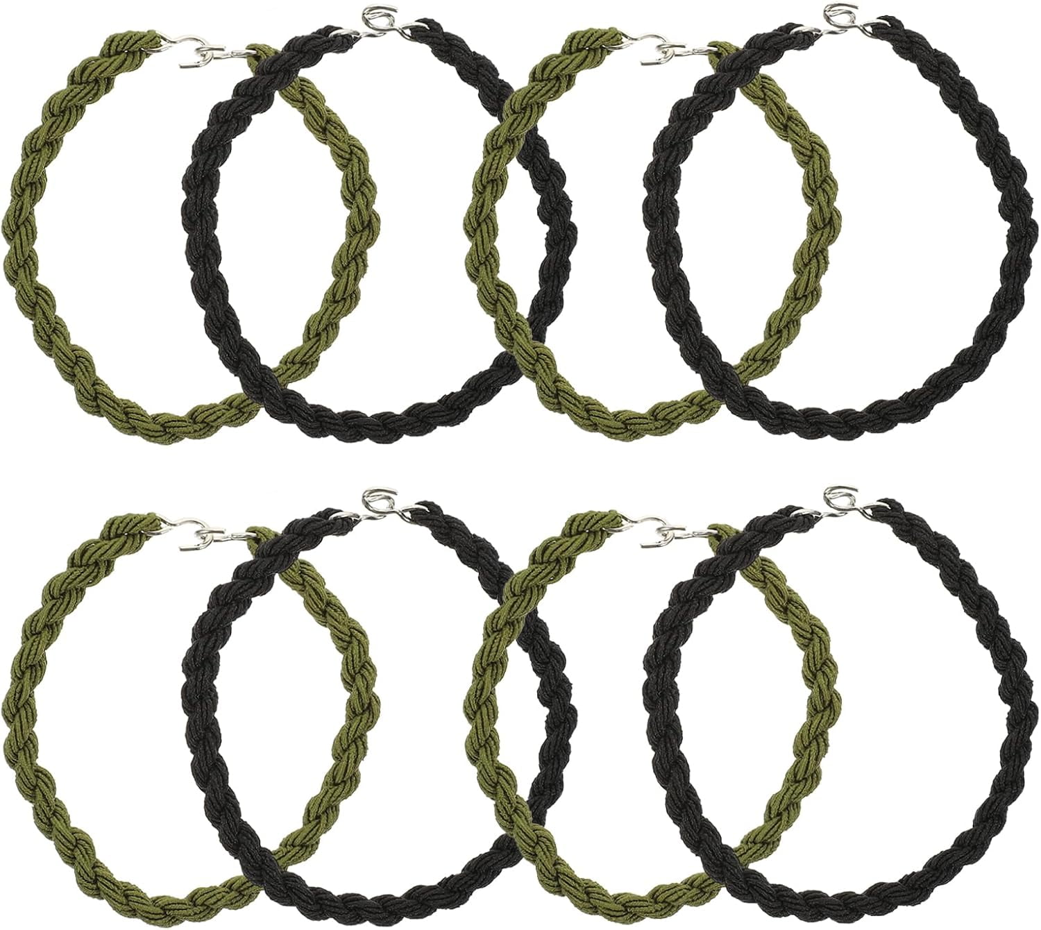 8Pcs Military Boot Straps - Twisters Army Ties - Elastic Pant-Leg Bands ...