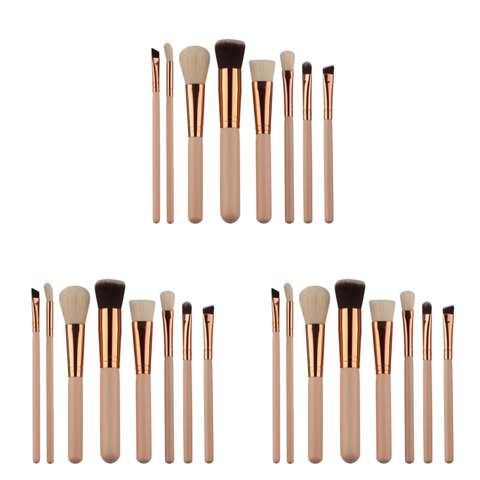 8Pcs Mini Cosmetic Eyebrow Eyeshadow Brush Makeup Brush Sets Kits Tools ...