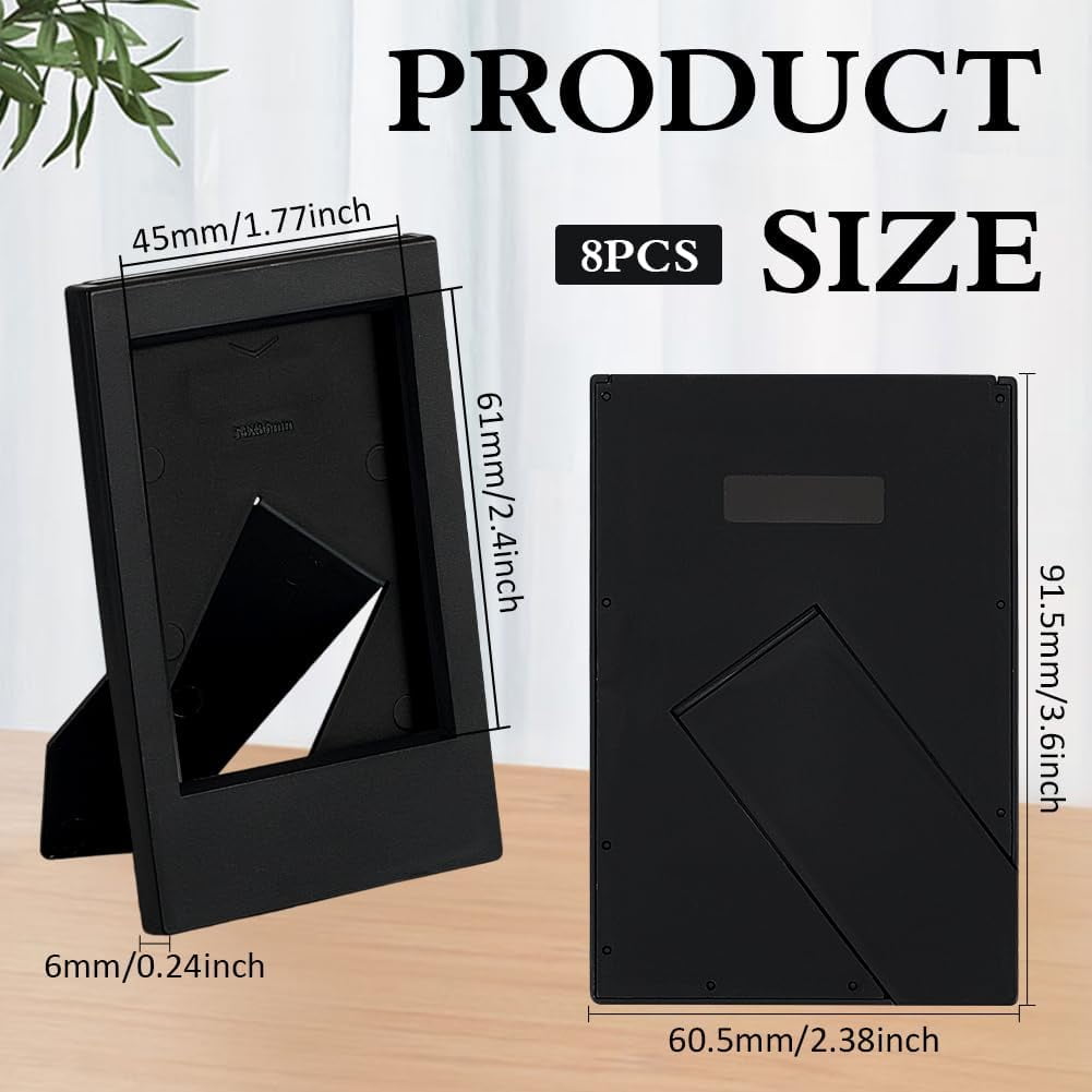 8Pcs Mini Photo Frames with Upgraded Clear Protective Cover 1.77x2.4inch Rectangle Mini Photo ...