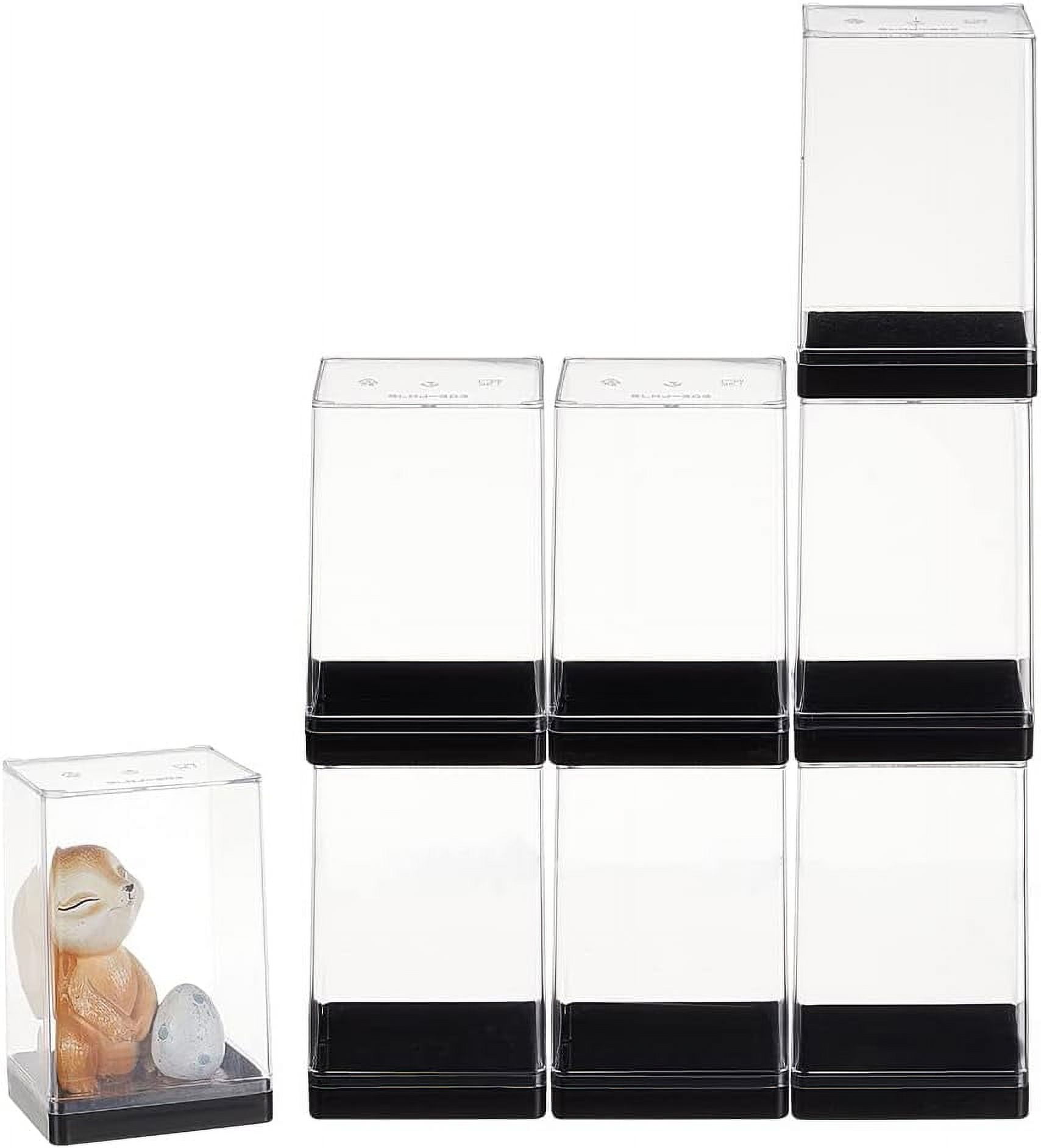 8Pcs Minifigures Display Case Action Figure Storage with Black Base ...