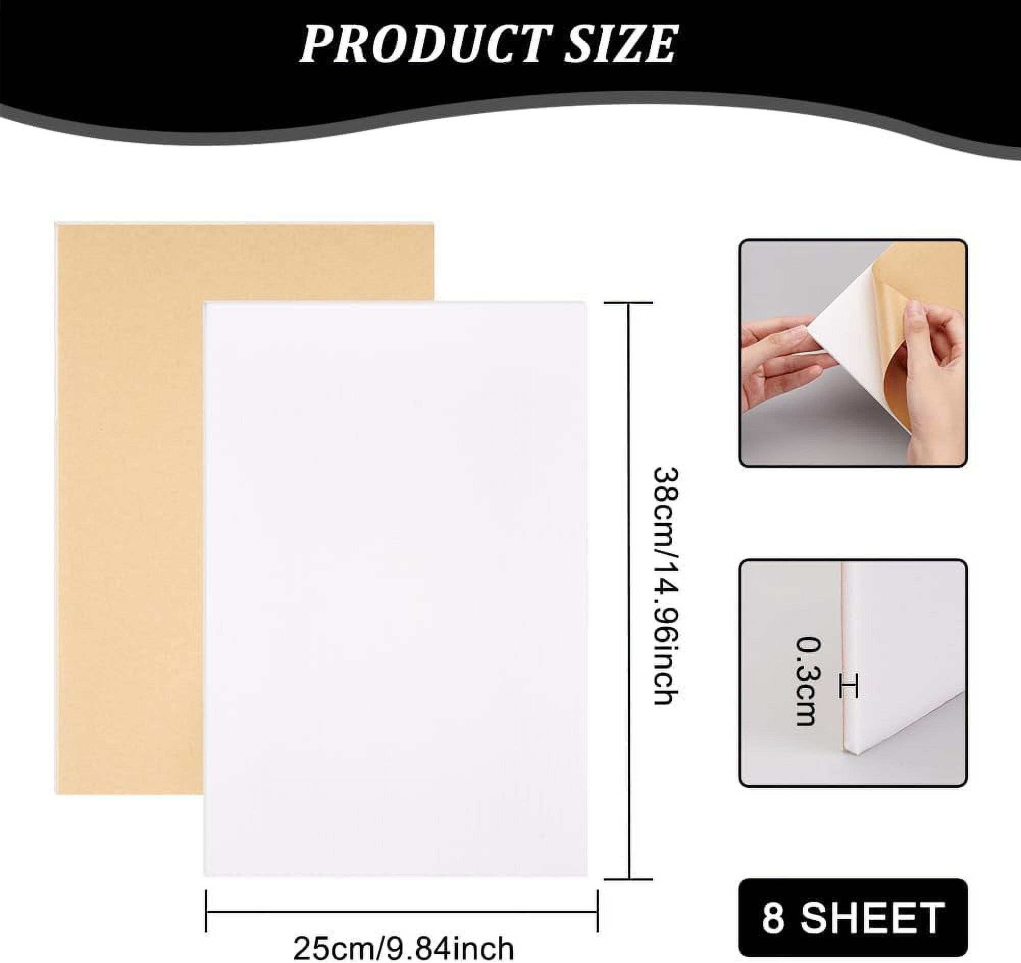 8Pcs Mounting Board 3mm Thick Self Adhesive Foam Stamp Poster Board ...