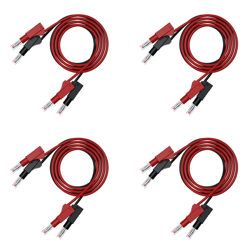 8Pcs Multi-Meter Test Leads Cable Jumper Wire Line Security 4mm Banana ...