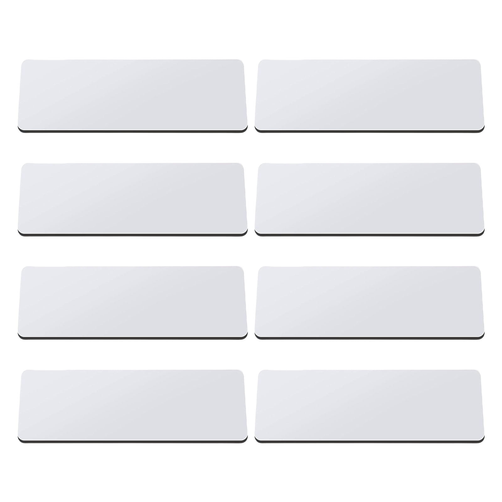 8Pcs Name Badge with Pin 3x1.25Inch Unfinish Name Badges Sublimation ...