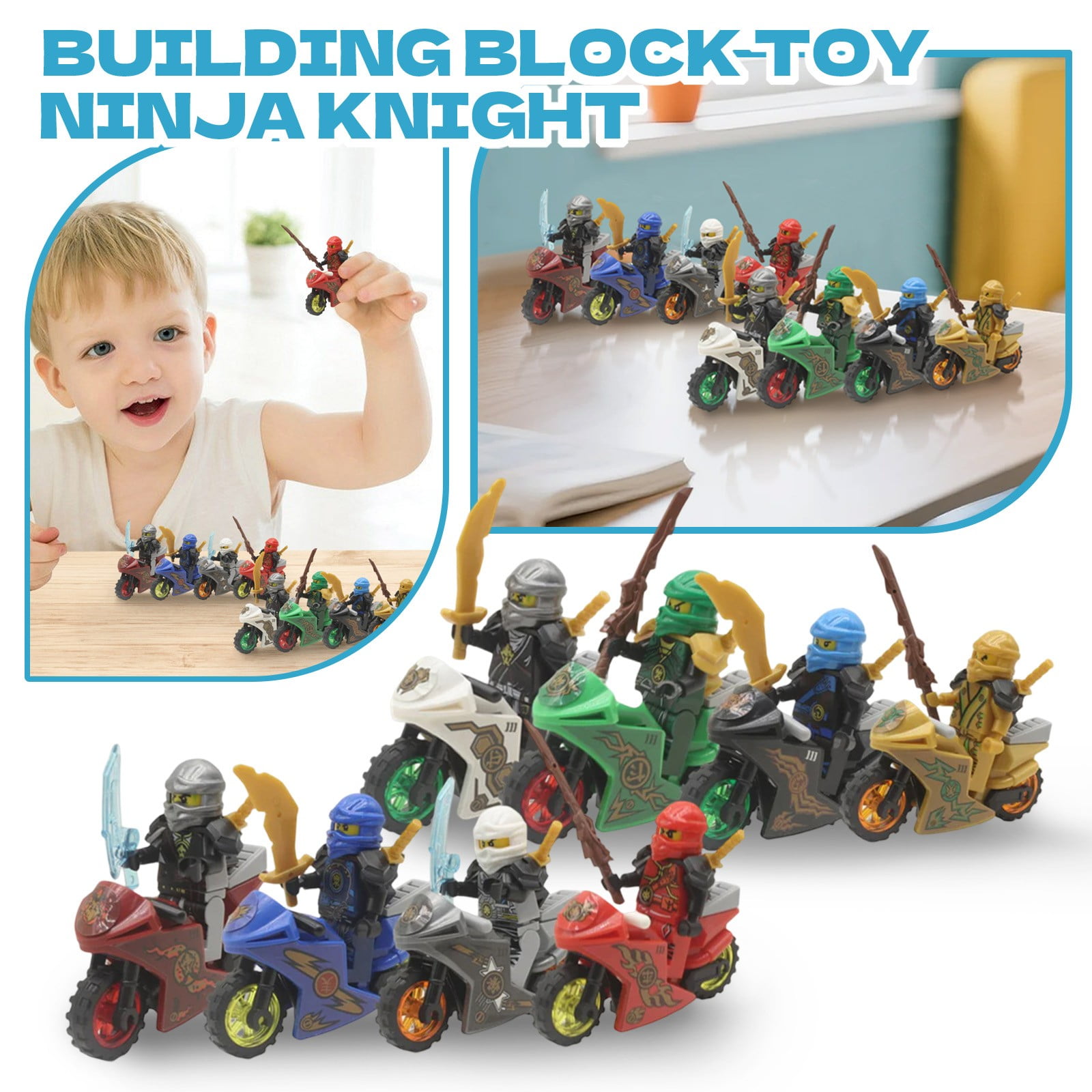 8Pcs New Style Mini Ninja-go Character Models - Ninja-go Building Block ...