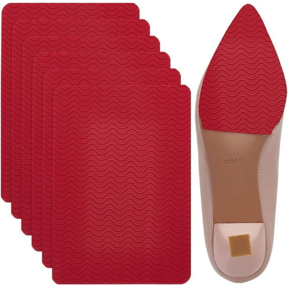 8Pcs Non-Slip Shoe Sole Protectors Red Adhesive Shoe Pads for Bottom of ...
