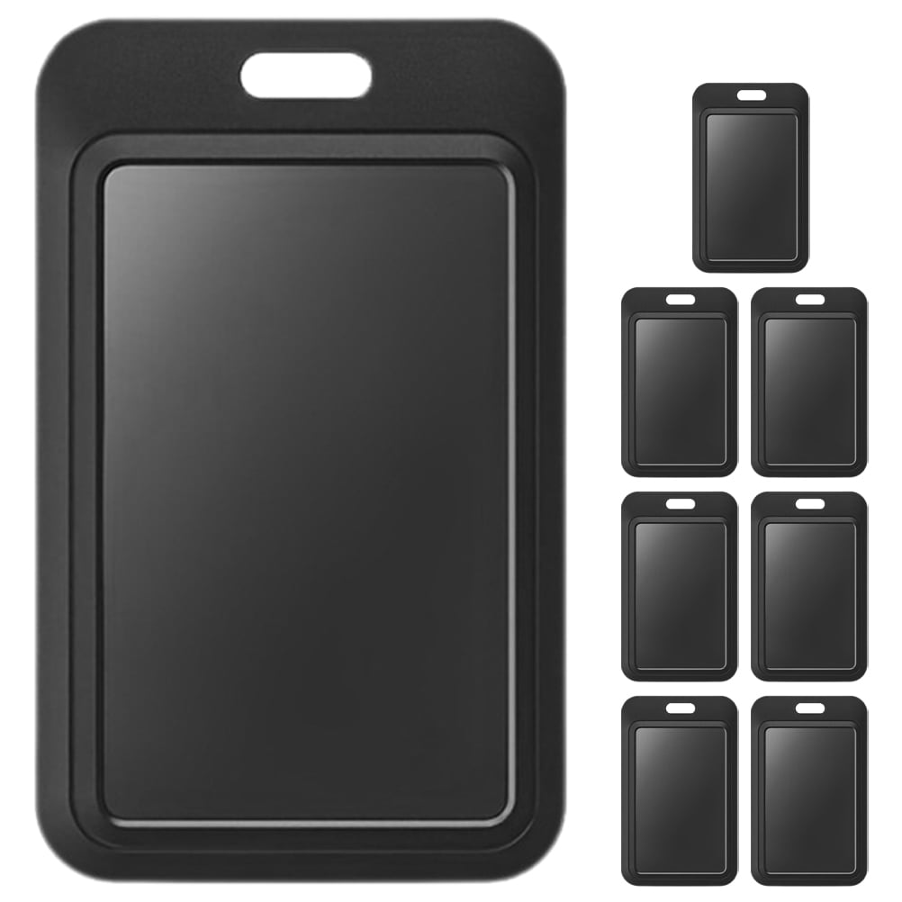 8Pcs Office Card Holder Reusable Name Badge Holder Hard ID Card Sleeves ...