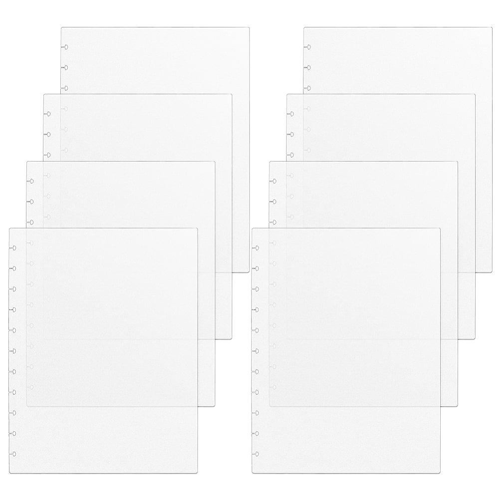 8Pcs PP Notebook Index Divider Sheets Divider for Binder Rectangle ...