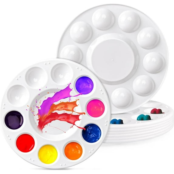 8Pcs Paint Tray Palettes, Plastic Paint Pallets, Watercolor Palette ...
