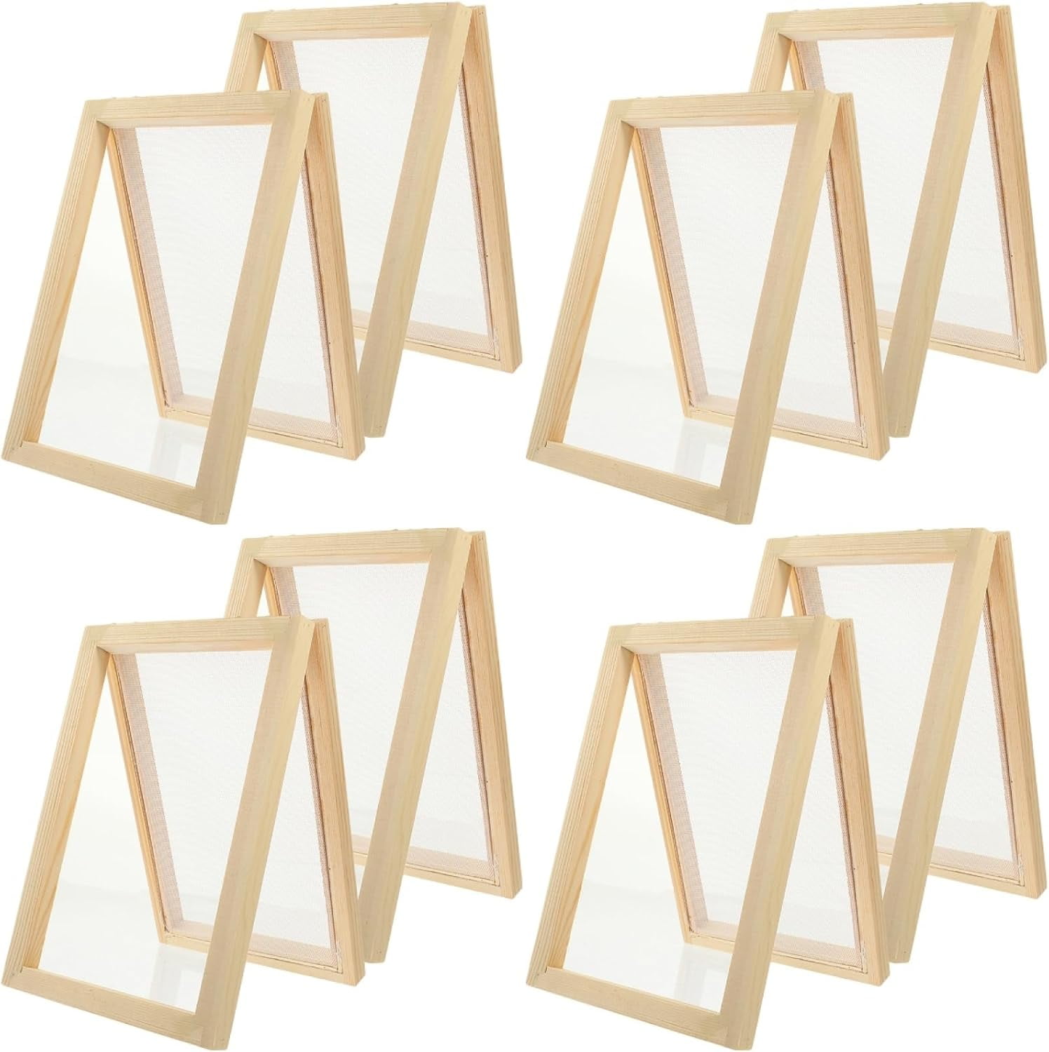 8Pcs Paper Making Frames, Wooden Paper Making Mould Deckle Paper Making ...