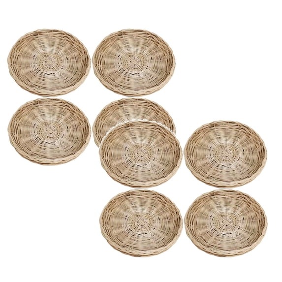 8Pcs Paper Plate Holder 10 Inch Round Woven Plate Holder Reusable Paper ...