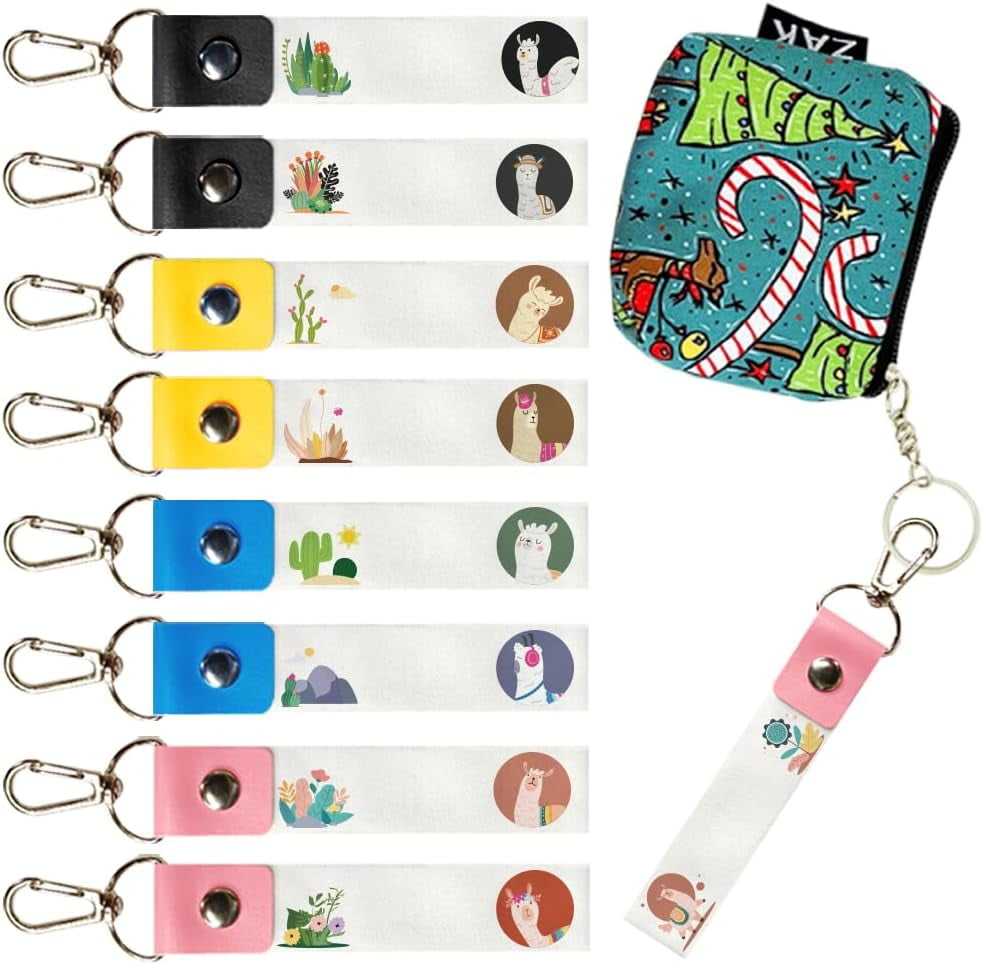 8Pcs Personalized Name Tags Hooks 5.1x0.8 Inch Alpaca Theme Backpack ...