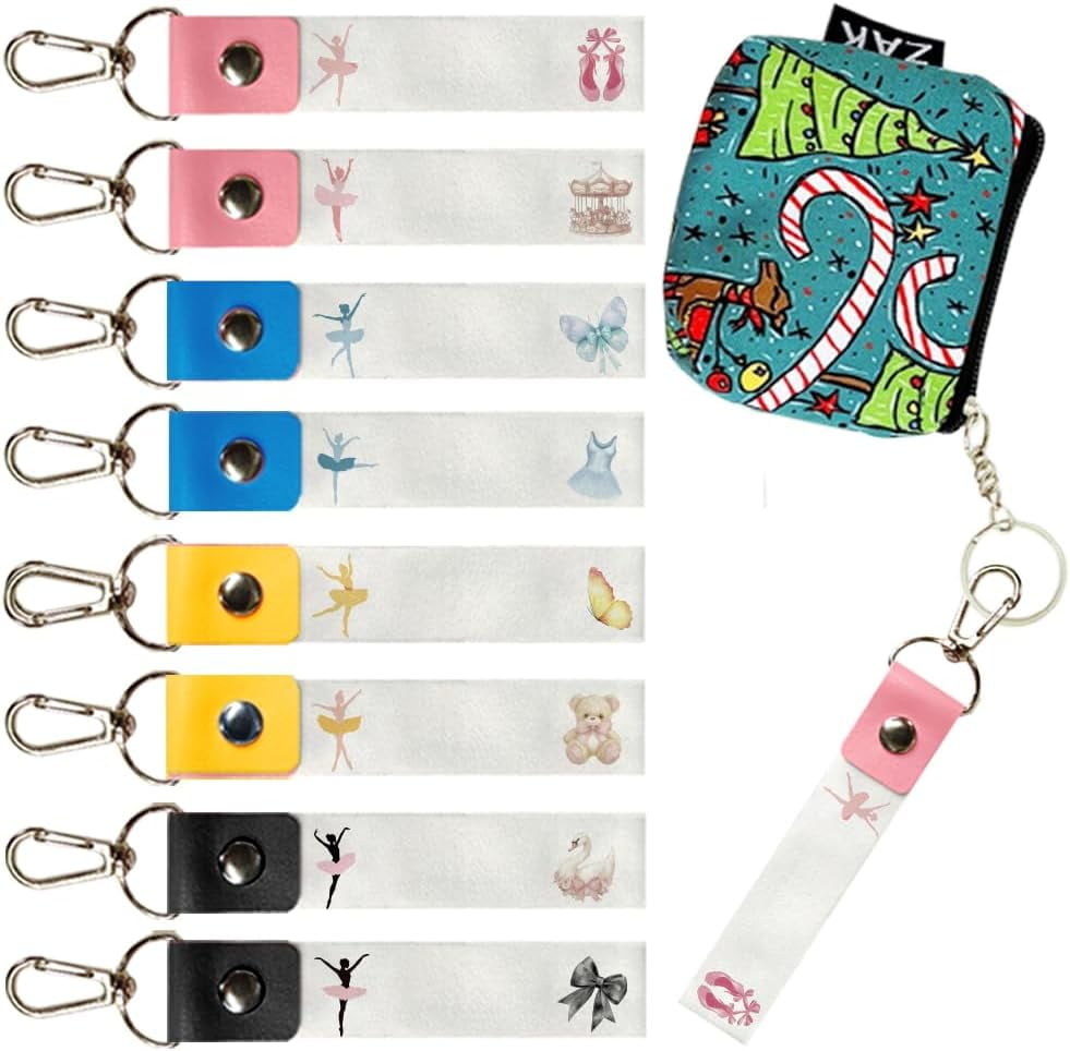 8Pcs Personalized Name Tags Hooks 5.1x0.8 Inch Ballet Theme Backpack ...