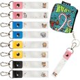 8Pcs Personalized Name Tags Hooks 5.1x0.8 Inch Cartoon Animals Theme ID ...