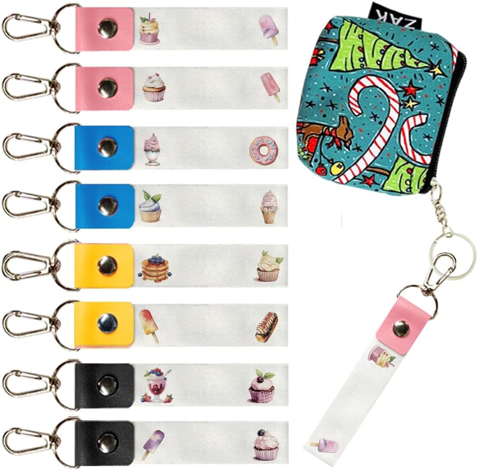 8Pcs Personalized Name Tags Hooks 5.1x0.8 Inch Desserts Theme ID Tags ...