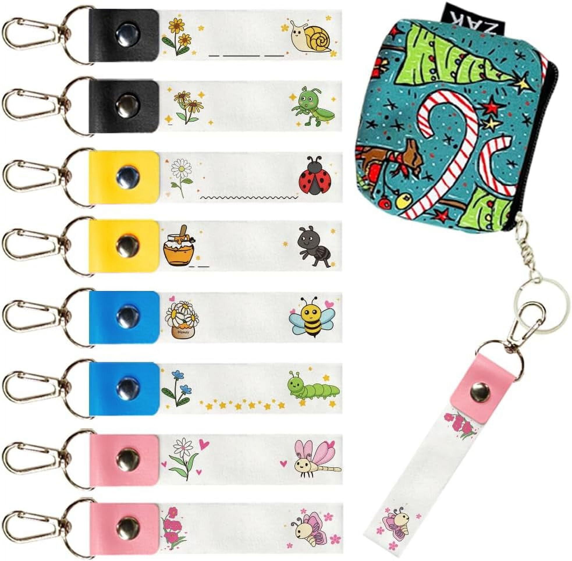 8Pcs Personalized Name Tags Hooks 5.1x0.8 Inch Insects Theme Backpack ...