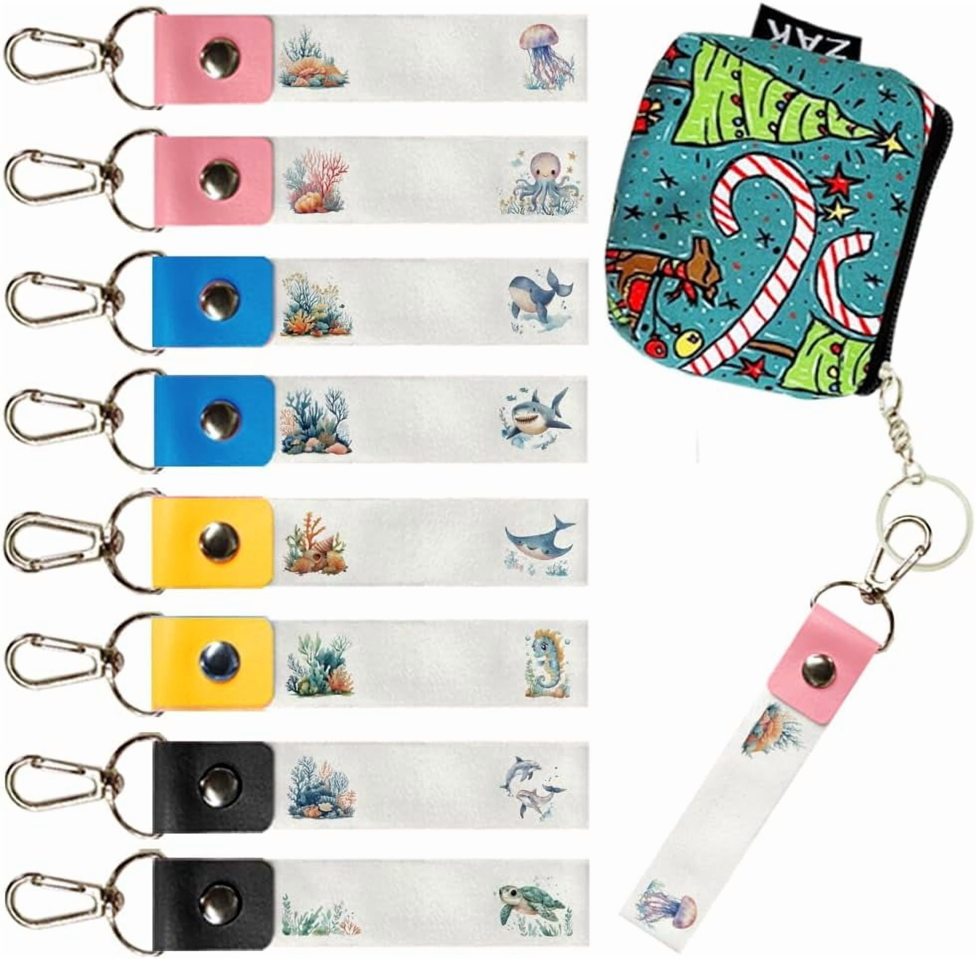 8Pcs Personalized Name Tags Hooks 5.1x0.8 Inch Marine Animal Theme ...
