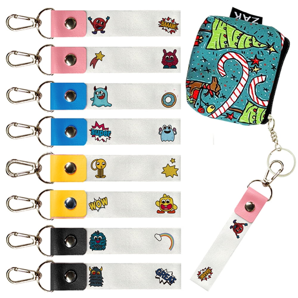 8Pcs Personalized Name Tags Hooks 5.1x0.8 Inch Monster Theme Backpack ...