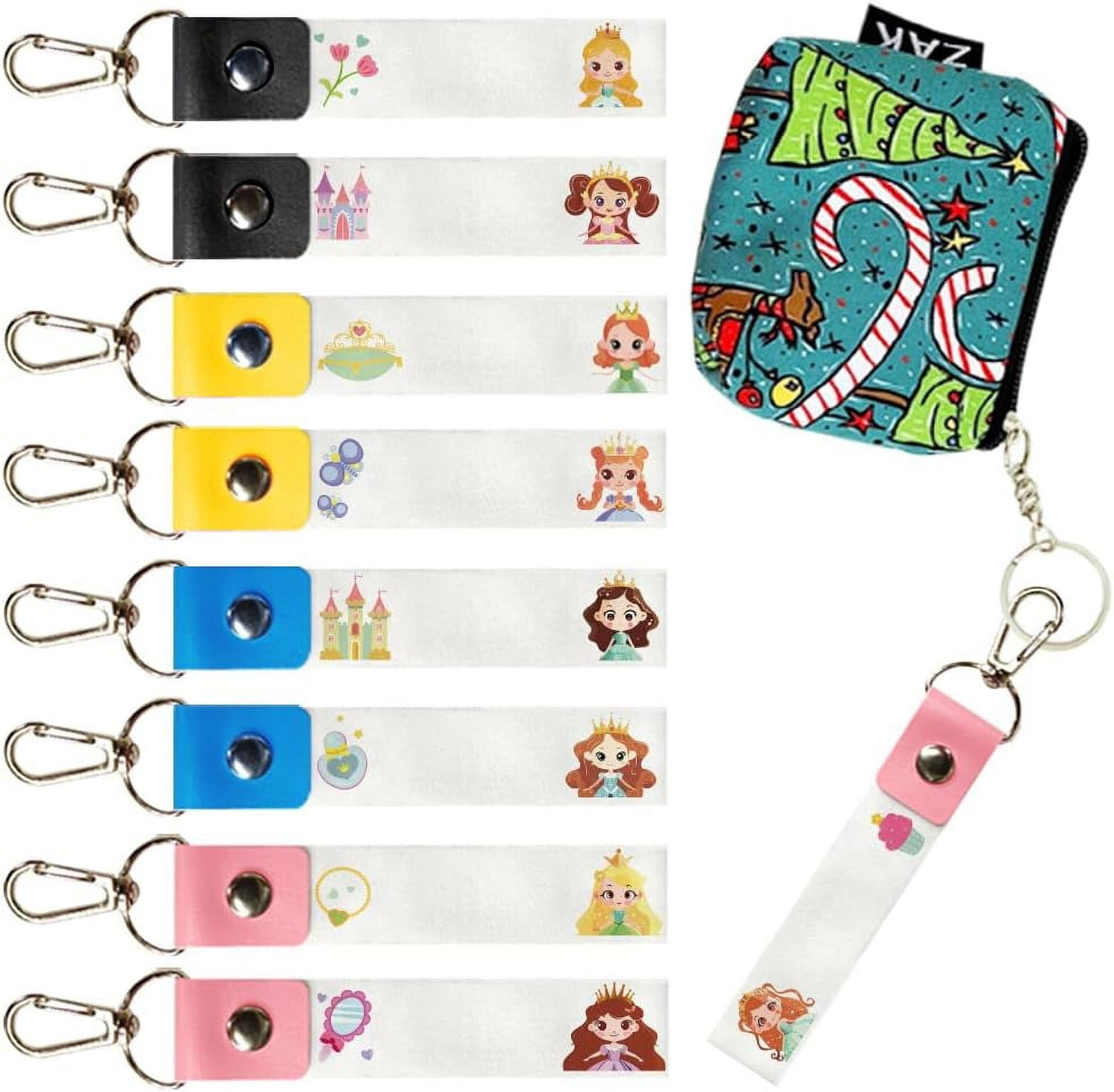 8Pcs Personalized Name Tags Hooks 5.1x0.8 Inch Princess Theme Backpack ...