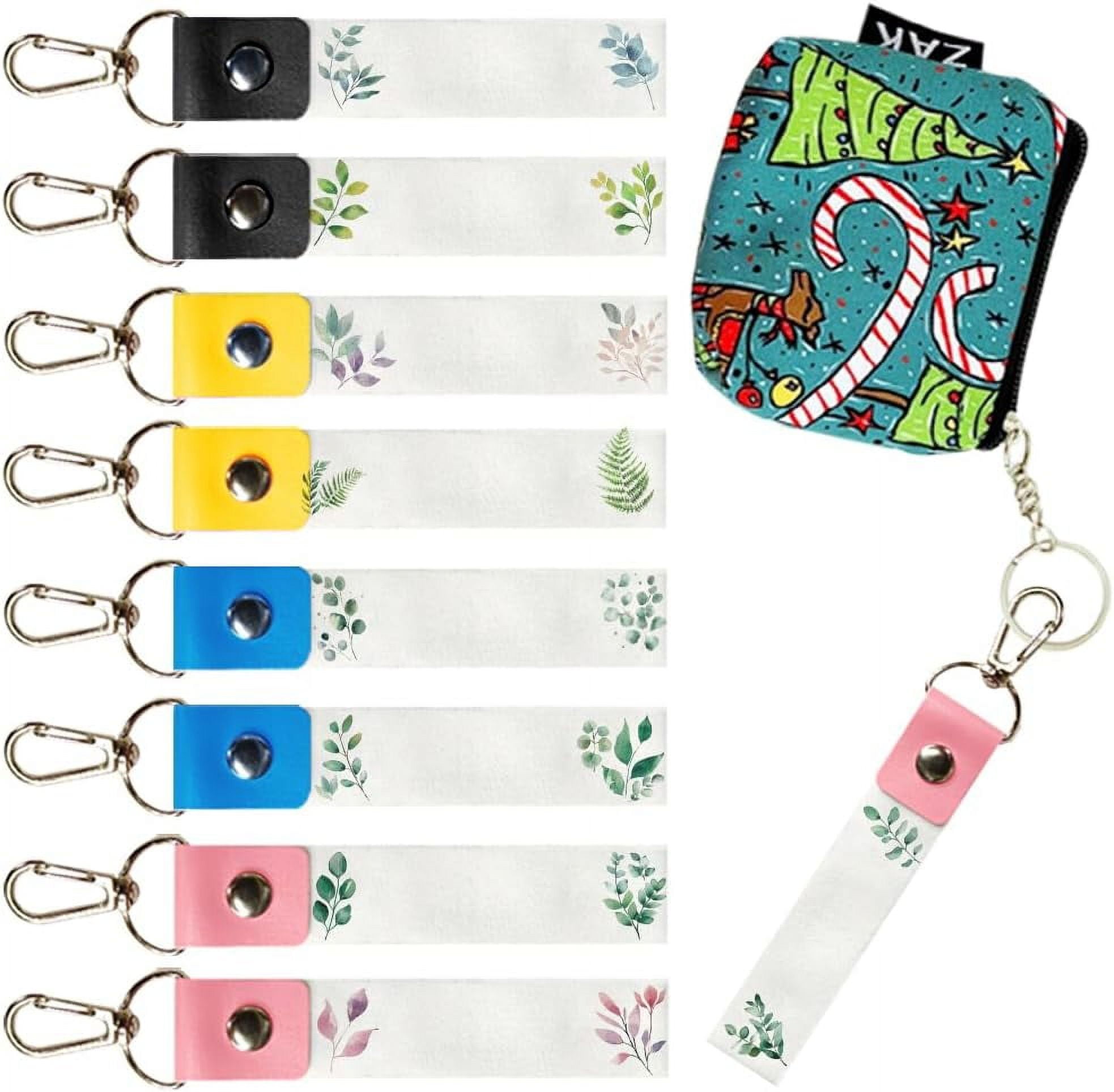 8Pcs Personalized Name Tags Hooks 5.1x0.8 Inch Watercolor Leaves Theme ...