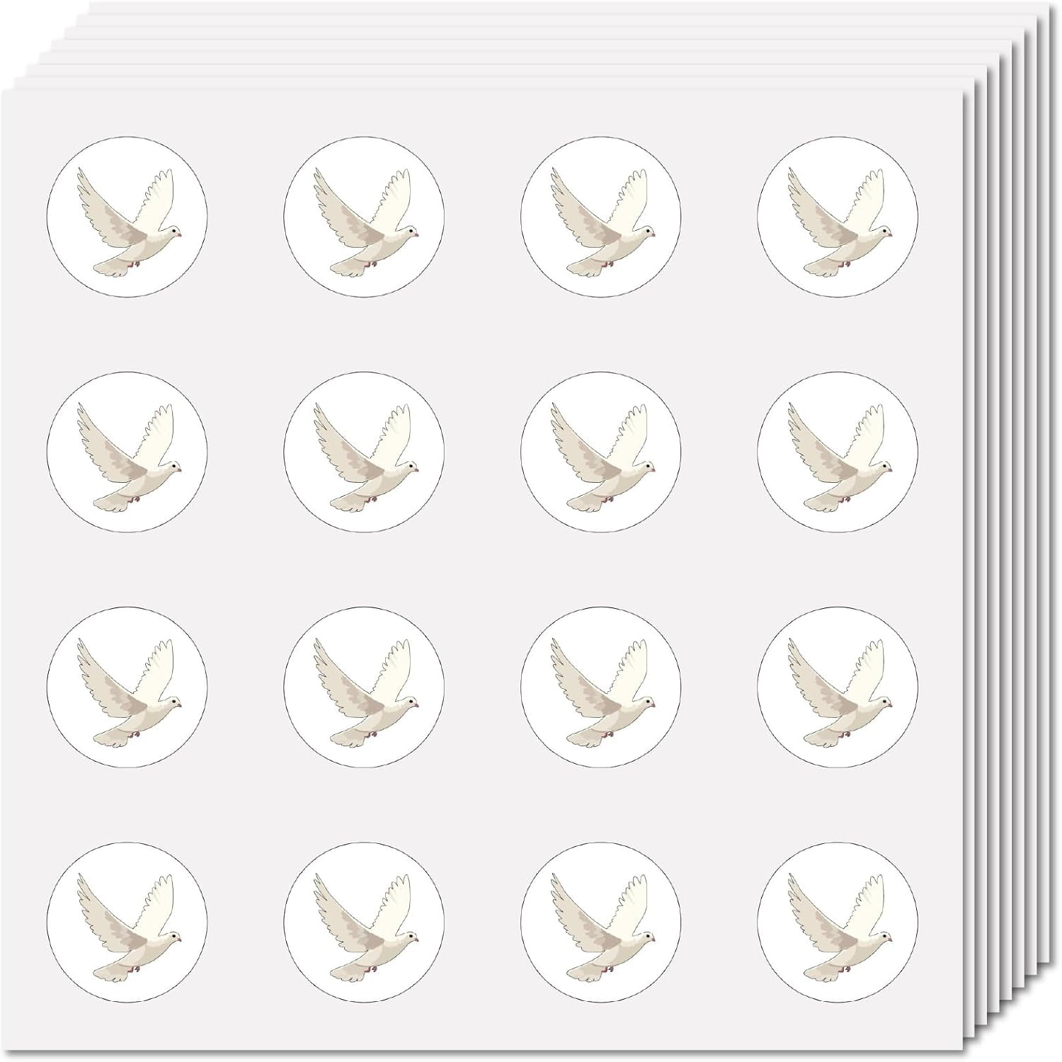 8Pcs Pigeon Circle Decals Bulk Round Dot Stickers Self Adhesive Cartoon ...