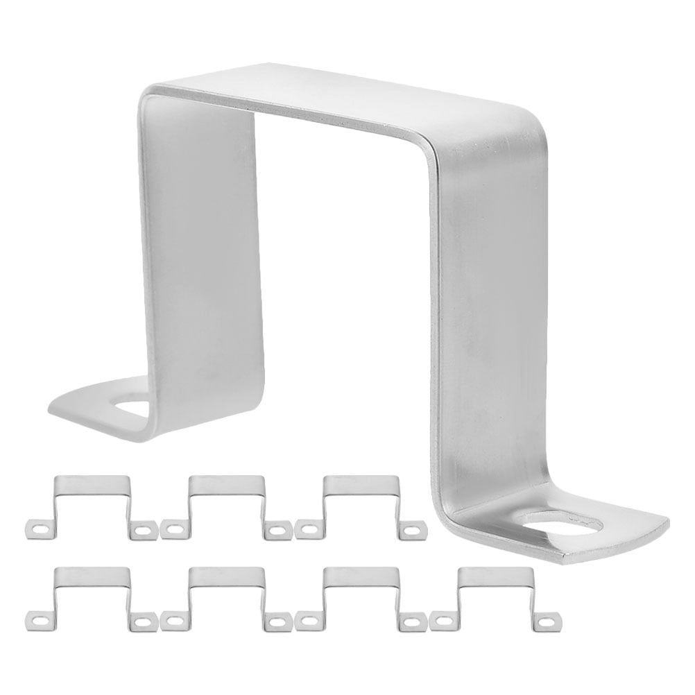 8Pcs Pipe Clamp Square Tube Clamp Bracket Tube Mount Clip Pipe Support ...