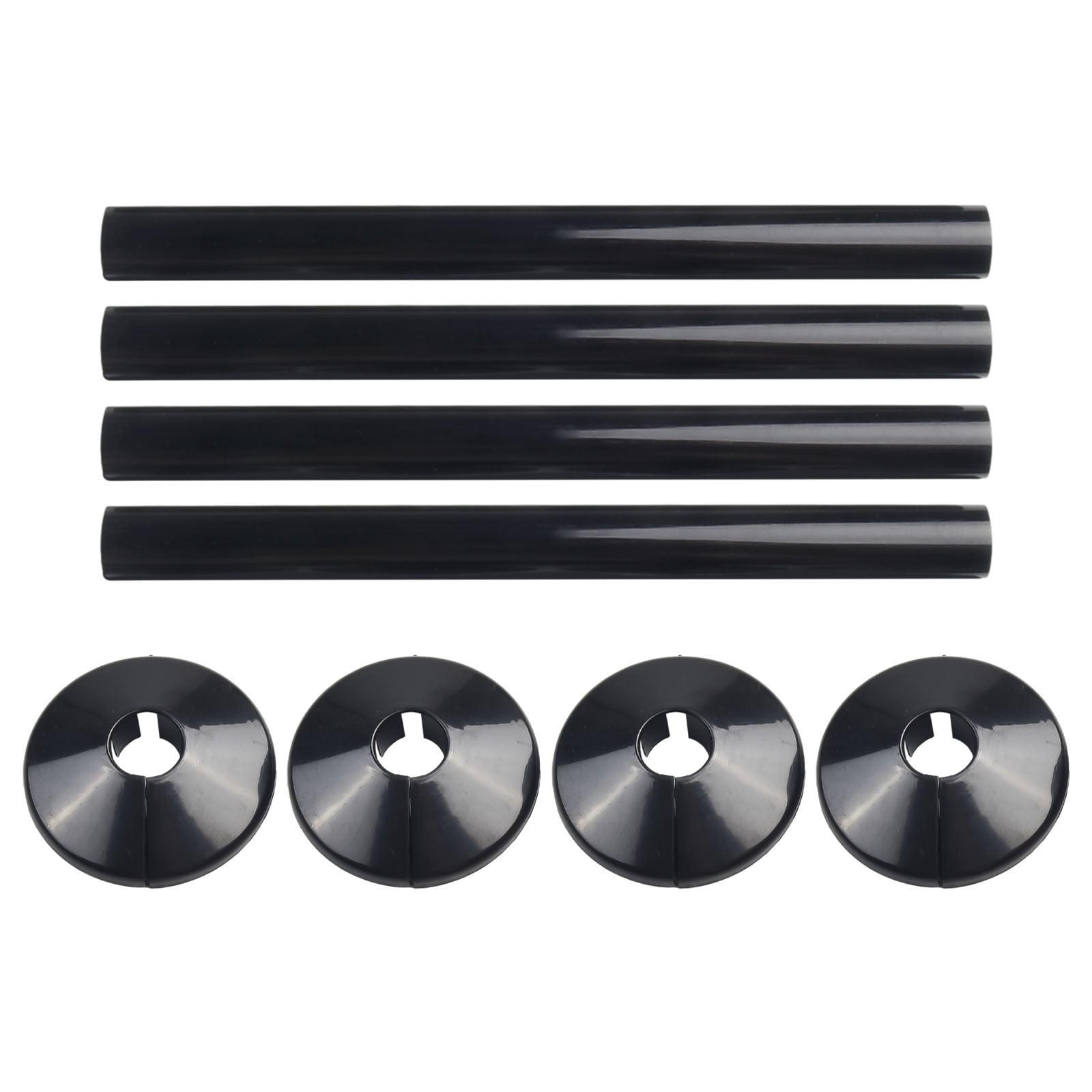 8Pcs Pipes Radiator Pipe Covers Sleeve 15mm Collars Cut Fit Bathroom ...