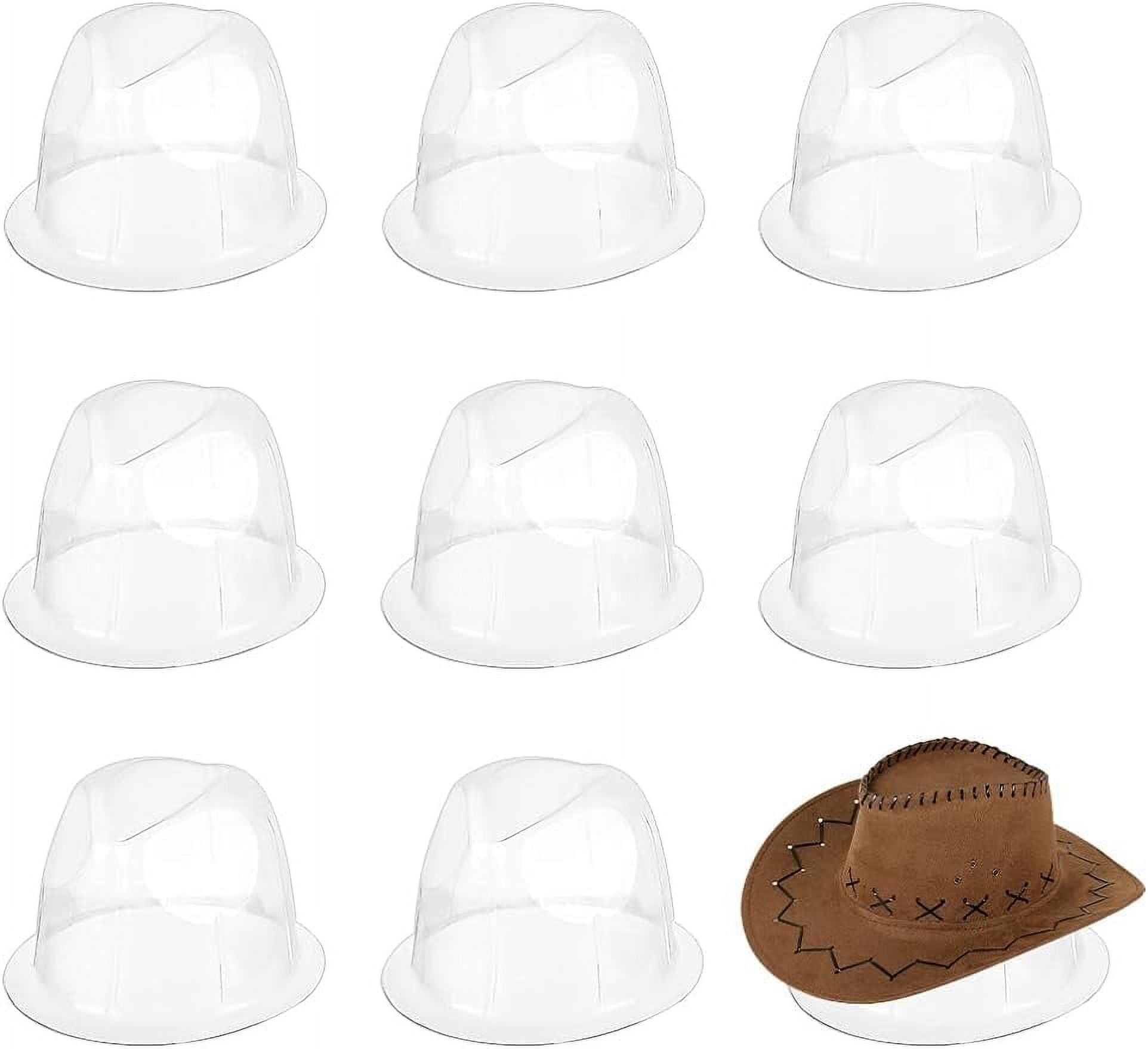 8Pcs Plastic Hat Display Rack Transparent Plastic Top Hat Stand Top Hat ...