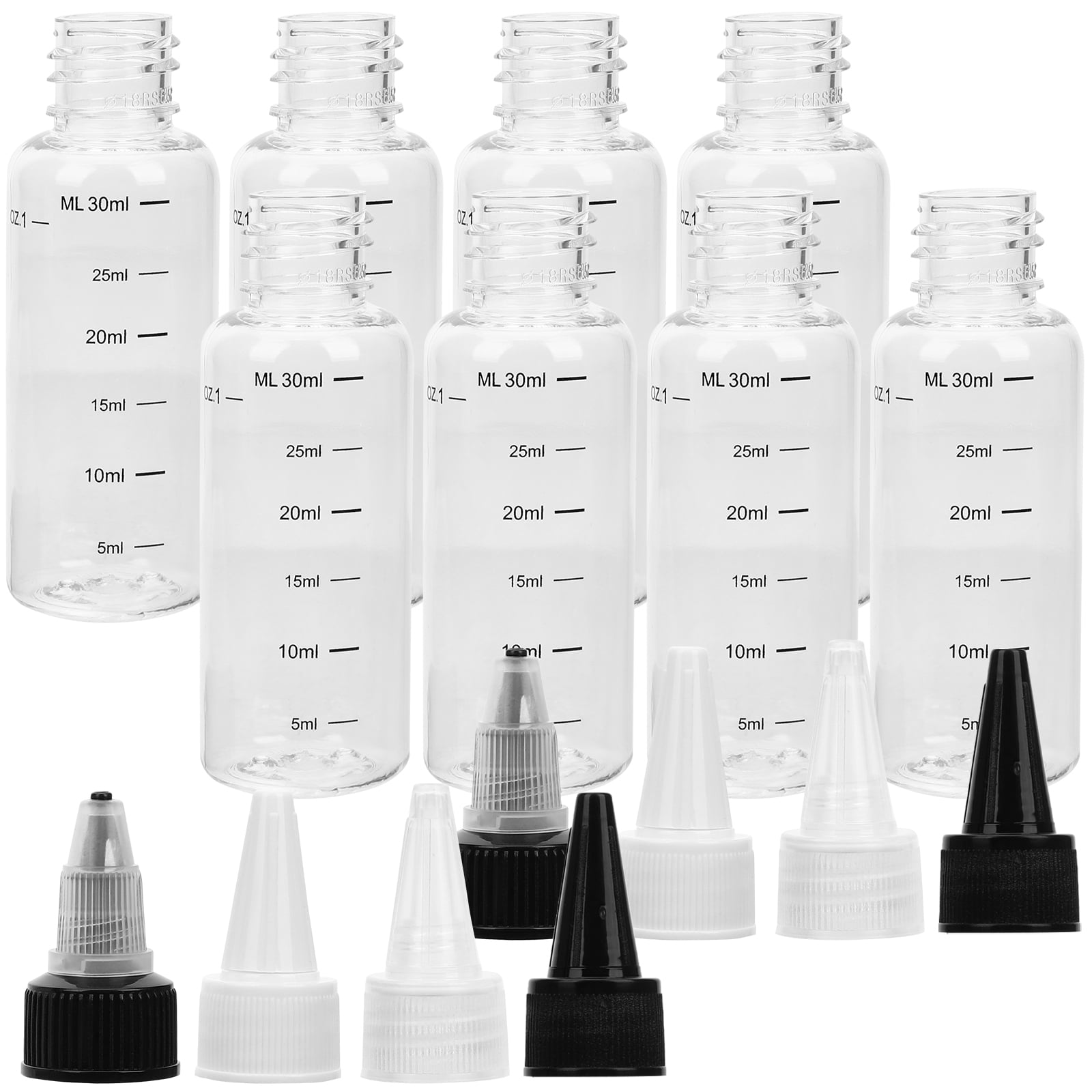 LEDMOMO 8 Pcs Cosmetics Dispensing Bottles Plastic Measuring for Scalp ...