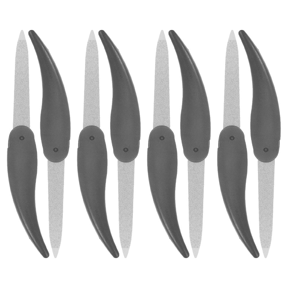 8Pcs Nail File Set Stainless Steel Horn Shaped Double Side Metal File ...