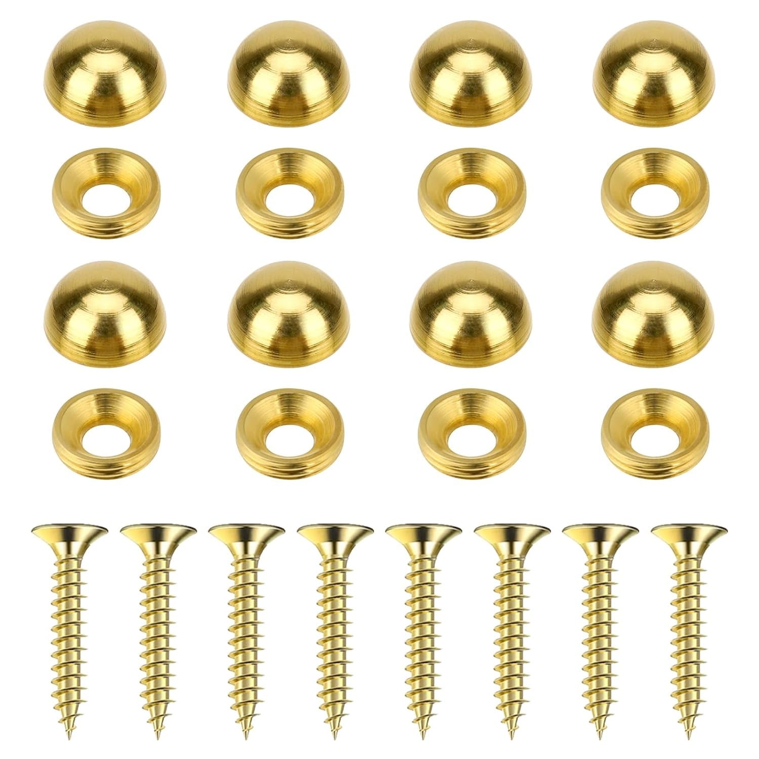 8Pcs Pure Brass Decorative Screws with Caps, Decorative Bolts ...