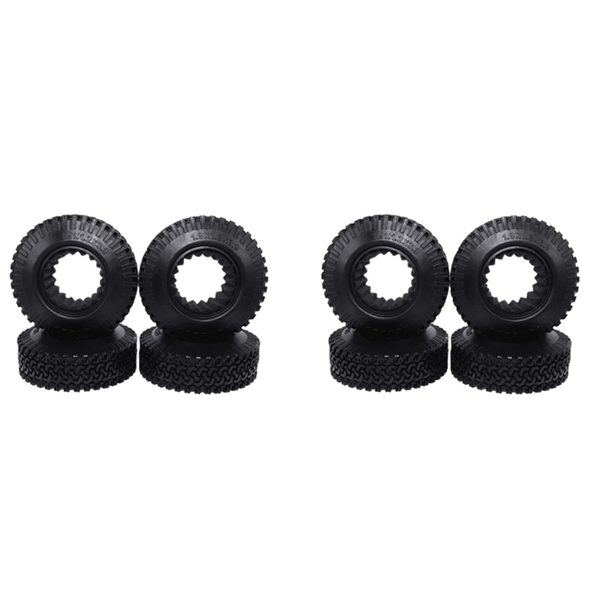 8Pcs RC 1:10 Crawler Beadlock Wheels Tire 1.9 Inch Tire 98mm Tyre for ...