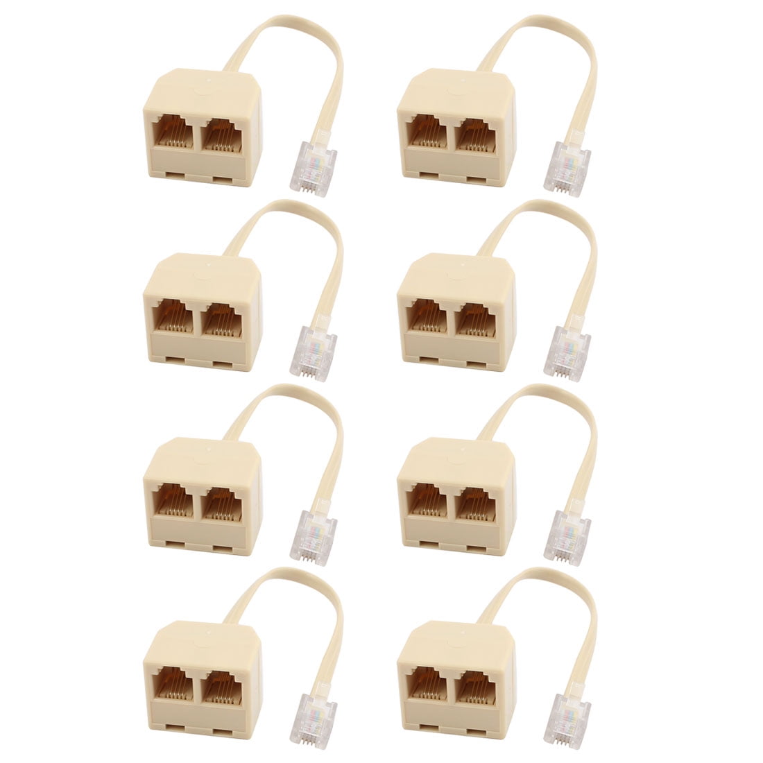 Unique Bargains RJ11 6P4C Telephone Line Splitter, 1 Male to 2 Female ...