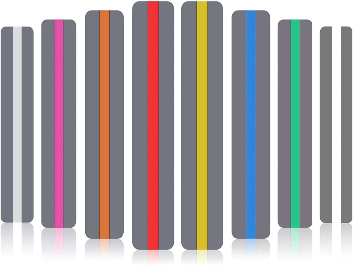 8Pcs Reading Guided Strips Highlighter Line Bookmark Visual Aids ...