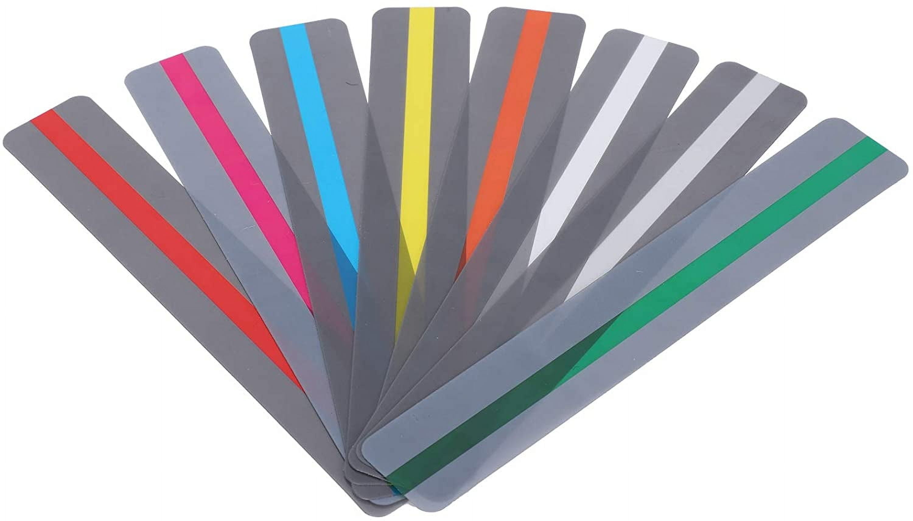 8Pcs Reading Strips Guided Highlight Colored Overlays Bookmark Plastic ...