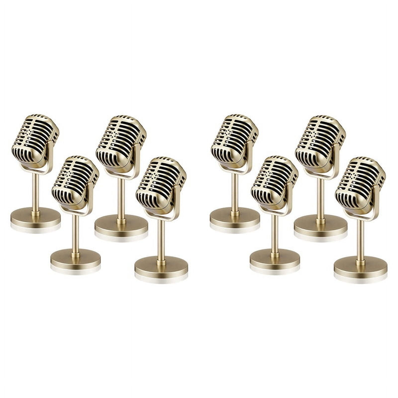 8Pcs Retro Microphone Props Model Vintage Microphone Antique Microphone ...